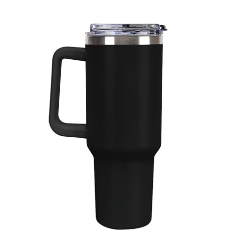 Ask Santa For Wine 40oz Water Bottle Double Wall Insulated Tumbler with Handle Leakproof Travel Mug Black-style