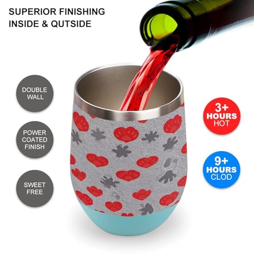 OPTKSNCU 304 Stainless Steel Insulated Cup with Lid, Dog Claw Love Print Print Durable, And Easy to Clean β Ideal for Home, Office, And Gift Giving