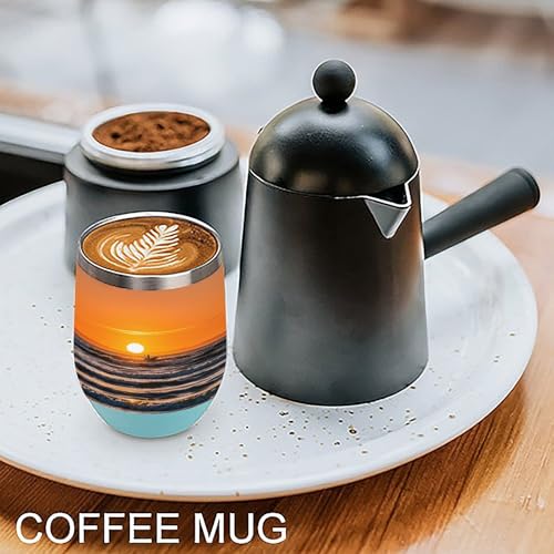 OPTKSNCU 304 Stainless Steel Insulated Cup with Lid, Cloudy Sky Print Durable, And Easy to Clean β Ideal for Home, Office, And Gift Giving