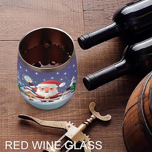 OPTKSNCU 304 Stainless Steel Insulated Cup with Lid, Big Santa Claus Print Durable, And Easy to Clean β Ideal for Home, Office, And Gift Giving