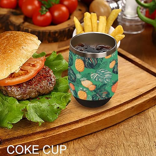 OPTKSNCU 304 Stainless Steel Insulated Cup with Lid, Tropical Scent Print Durable, And Easy to Clean β Ideal for Home, Office, And Gift Giving