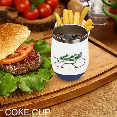 OPTKSNCU 304 Stainless Steel Insulated Cup with Lid, Christmas Art Poster Print Durable, And Easy to Clean – Ideal for Home, Office, And Gift Giving