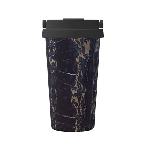 WANGXUEE Marble Pattern Print 500ml Stainless Steel Travel Tumbler Double Wall Vacuum Insulated Coffee Mug
