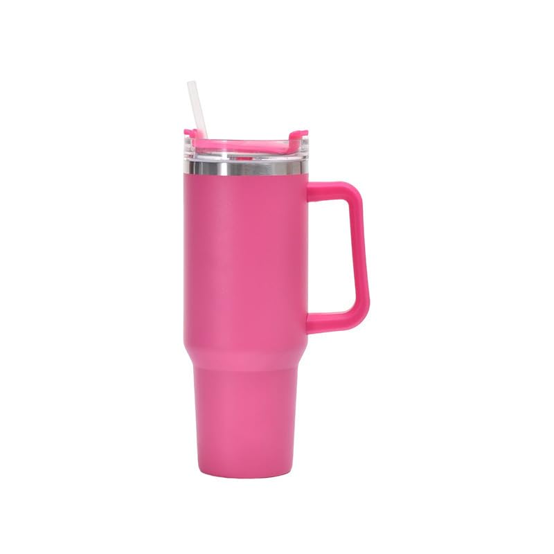 stanley cup Stanley 40 oz Stainless Steel H2.0 Flowstate Quencher Tumbler - Ruby Hearts - Perfect for Valentine's Day Gifts(ForeigntradecustomBarbiepowder)