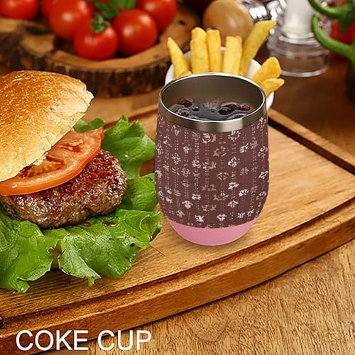 OPTKSNCU 304 Stainless Steel Insulated Cup with Lid, Southwest Cowhide Print Print Durable, And Easy to Clean β Ideal for Home, Office, And Gift Giving