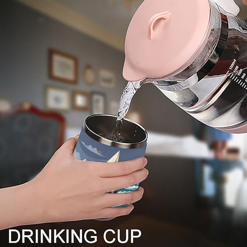 OPTKSNCU 304 Stainless Steel Insulated Cup with Lid, Two Rowboats Print Durable, And Easy to Clean – Ideal for Home, Office, And Gift Giving