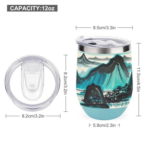 OPTKSNCU 304 Stainless Steel Insulated Cup with Lid, Landscape Patterns Print Durable, And Easy to Clean β Ideal for Home, Office, And Gift Giving