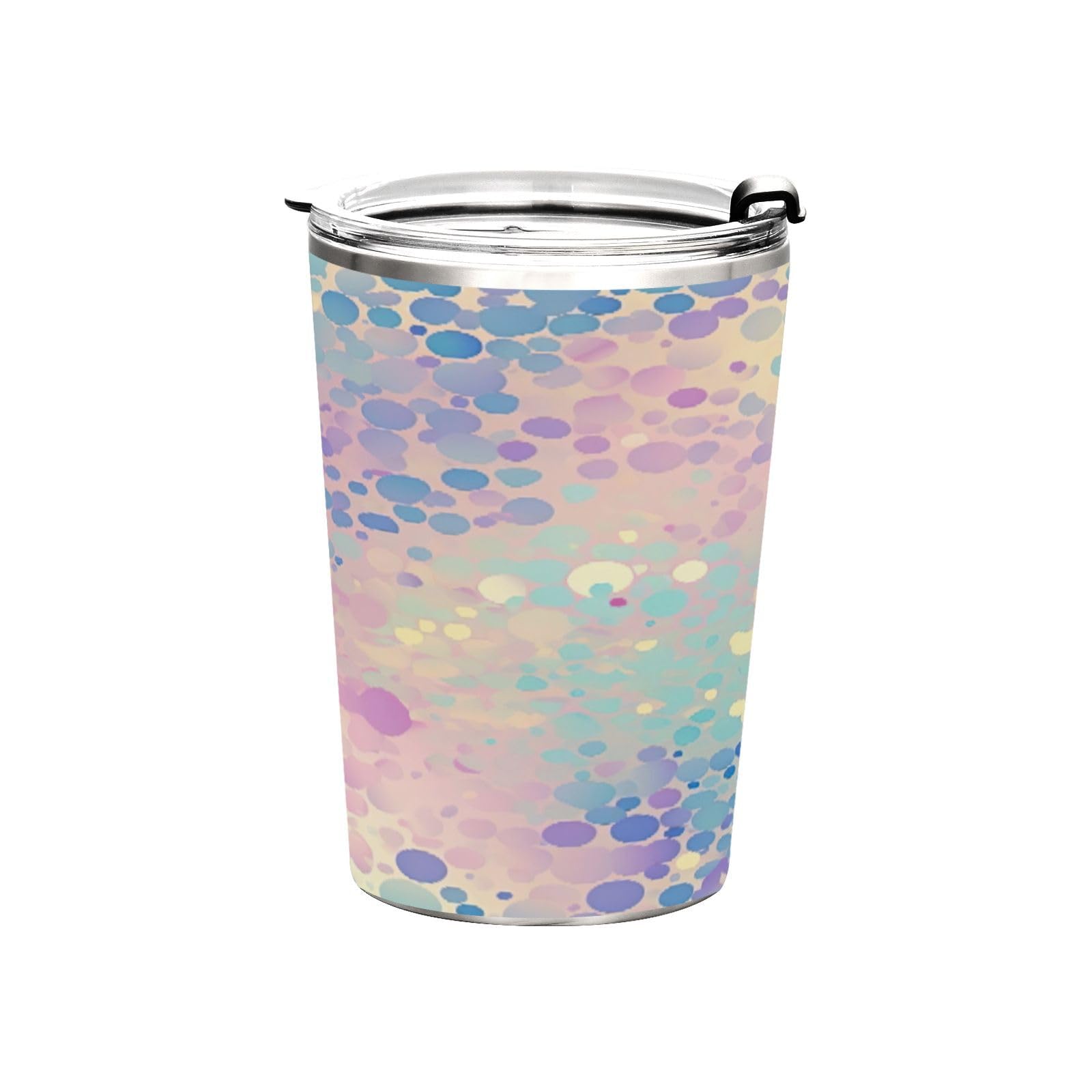 Wassud Circle Abstract 20 oz Tumbler with Lid and Straw Stainless Steel Double Wall Vacuum Tumblers Insulated Travel Coffee Mug for Cold and Hot Drinks