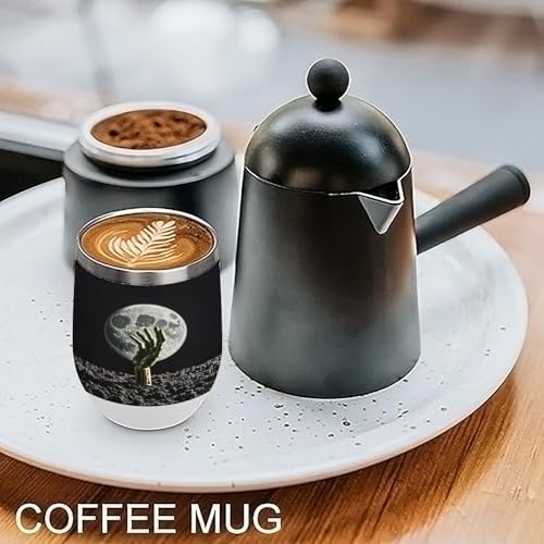 OPTKSNCU 304 Stainless Steel Insulated Cup with Lid, Zombie Earth Soil Full Moon Print Durable, And Easy to Clean – Ideal for Home, Office, And Gift Giving
