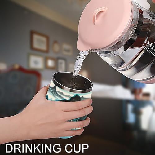 OPTKSNCU 304 Stainless Steel Insulated Cup with Lid, Landscape Patterns Print Durable, And Easy to Clean β Ideal for Home, Office, And Gift Giving