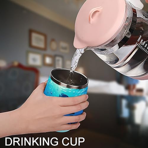 OPTKSNCU 304 Stainless Steel Insulated Cup with Lid, Fish Hover in The Sea Print Durable, And Easy to Clean β Ideal for Home, Office, And Gift Giving