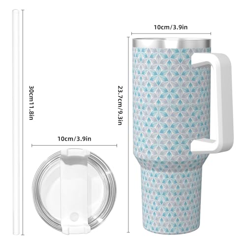 HULIBIN Tropical Hibiscus Flowers Print Double Deck Stainless Steel Travel Coffee Cup With Lid 40 Oz Ice Bully Cup