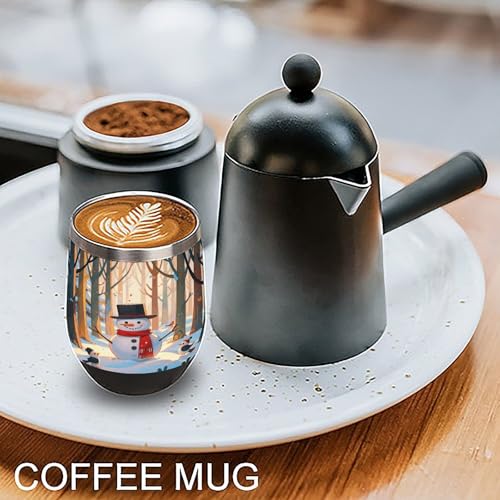 OPTKSNCU 304 Stainless Steel Insulated Cup with Lid, Snowman Christmas Print Durable, And Easy to Clean β Ideal for Home, Office, And Gift Giving
