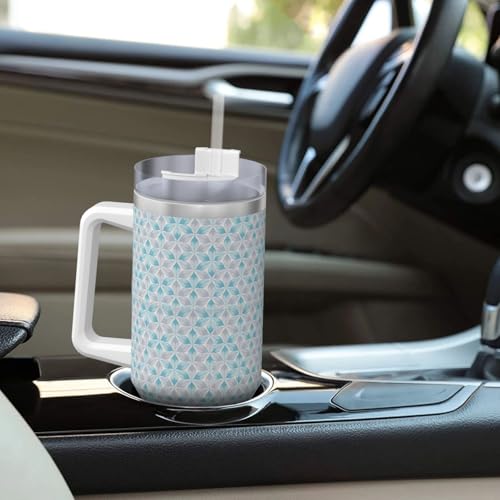 HULIBIN Tropical Hibiscus Flowers Print Double Deck Stainless Steel Travel Coffee Cup With Lid 40 Oz Ice Bully Cup