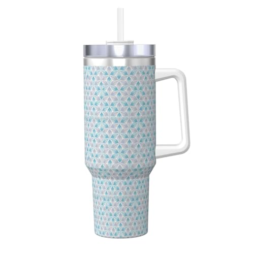 HULIBIN Tropical Hibiscus Flowers Print Double Deck Stainless Steel Travel Coffee Cup With Lid 40 Oz Ice Bully Cup