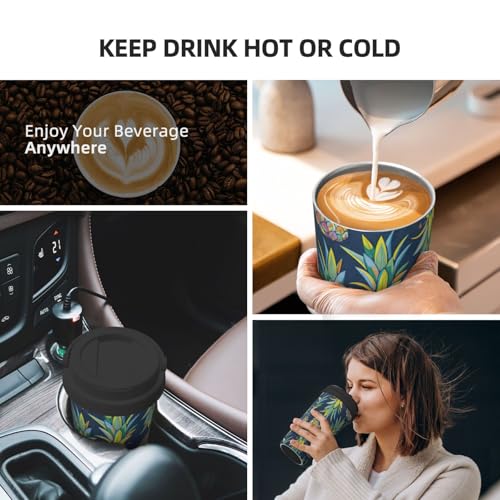 WANGXUEE Tropical Fruit Pineapple Print 500ml Stainless Steel Travel Tumbler Double Wall Vacuum Insulated Coffee Mug