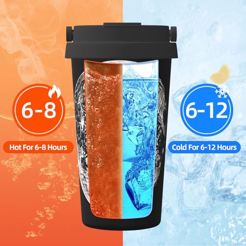 WANGXUEE Night Sky Full Moon Print 500ml Stainless Steel Travel Tumbler Double Wall Vacuum Insulated Coffee Mug