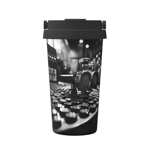 WANGXUEE Movies Clapperboard Print 500ml Stainless Steel Travel Tumbler Double Wall Vacuum Insulated Coffee Mug