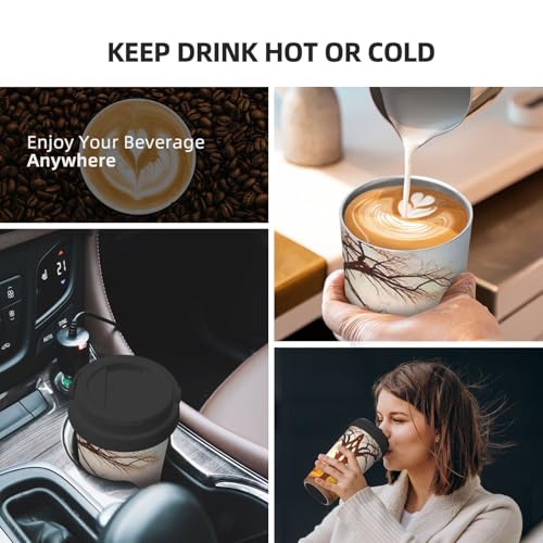 WANGXUEE Africa Giraffe Majestic Tree Print 500ml Stainless Steel Travel Tumbler Double Wall Vacuum Insulated Coffee Mug