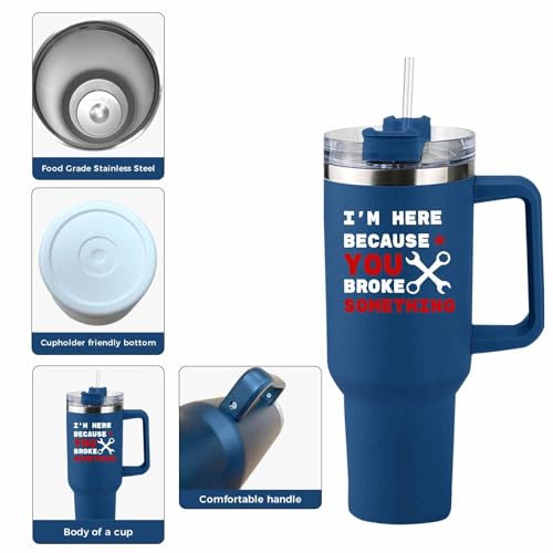 40 ounce insulated cup with handle, double-layer vacuum stainless steel material, equipped with straw, can keep warm or maintain cold drinks Hand-painted Letters Graffiti grey