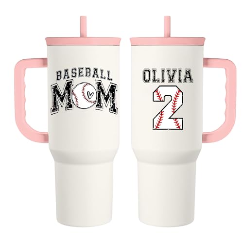 Personalized Baseball Mom Tumbler 40oz, Baseball Mom Gift Ideas, Baseballs Coffee Travel Mug, Mother's Day Gift, Gifts For Moms, Mother's Day Tumbler, New Moms Gifts, Birthday