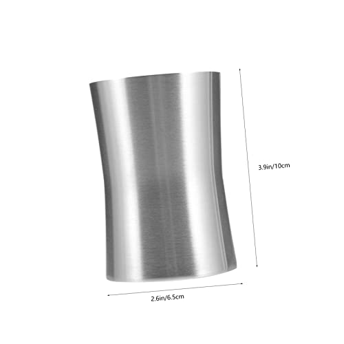 ABOOFAN Stainless Steel Bathroom Mug Modern Design Multi Functional Travel Tumbler for Rinsing Creative Waist Design for Couples and Daily Use and Stylish Bathroom