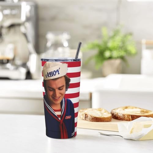 OAEWRE Joe Actors Keery Stainless Steel Mug Insulated Tumbler Coffee Mugs with Lids and Straw Double Wall Vacuum Cup 20oz