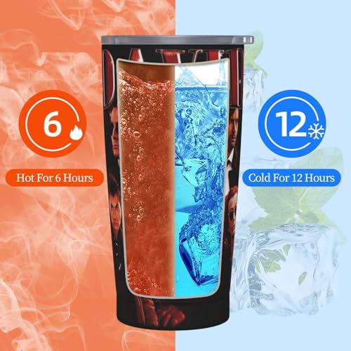 OAEWRE David Actors Tennant Stainless Steel Mug Insulated Tumbler Coffee Mugs with Lids and Straw Double Wall Vacuum Cup 20oz