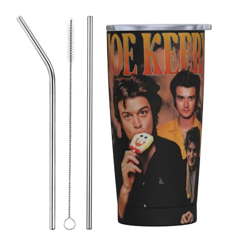 OAEWRE Joe Actors Keery Stainless Steel Mug Insulated Tumbler Coffee Mugs with Lids and Straw Double Wall Vacuum Cup 20oz