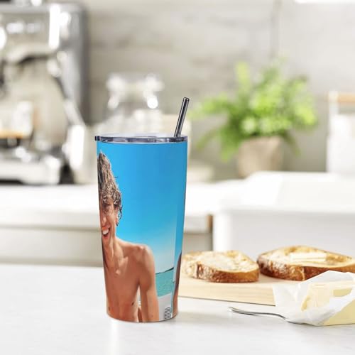 OAEWRE Gavin Actors Casalegno Stainless Steel Mug Insulated Tumbler Coffee Mugs with Lids and Straw Double Wall Vacuum Cup 20oz