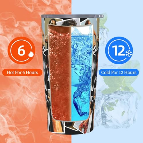 OAEWRE Matthew Actors McConaughey Stainless Steel Mug Insulated Tumbler Coffee Mugs with Lids and Straw Double Wall Vacuum Cup 20oz