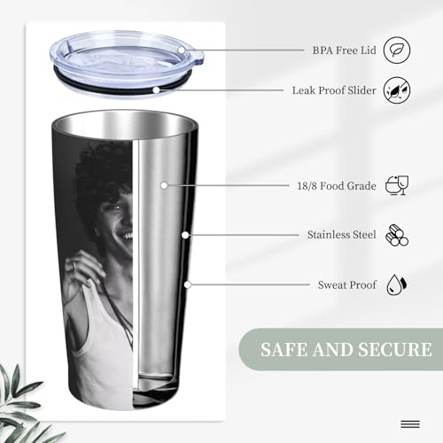 OAEWRE Gavin Actors Casalegno Stainless Steel Mug Insulated Tumbler Coffee Mugs with Lids and Straw Double Wall Vacuum Cup 20oz