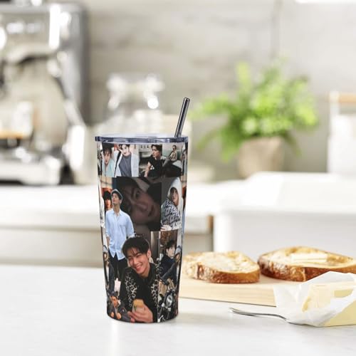 OAEWRE Cha Musics Eun Actors Woo Stainless Steel Mug Insulated Tumbler Coffee Mugs with Lids and Straw Double Wall Vacuum Cup 20oz