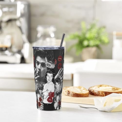 OAEWRE Joe Actors Keery Stainless Steel Mug Insulated Tumbler Coffee Mugs with Lids and Straw Double Wall Vacuum Cup 20oz