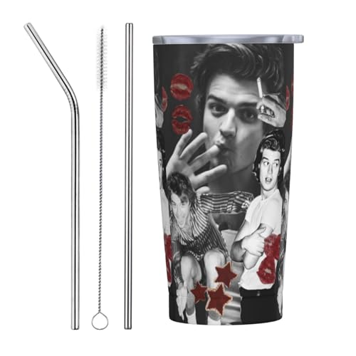 OAEWRE Joe Actors Keery Stainless Steel Mug Insulated Tumbler Coffee Mugs with Lids and Straw Double Wall Vacuum Cup 20oz