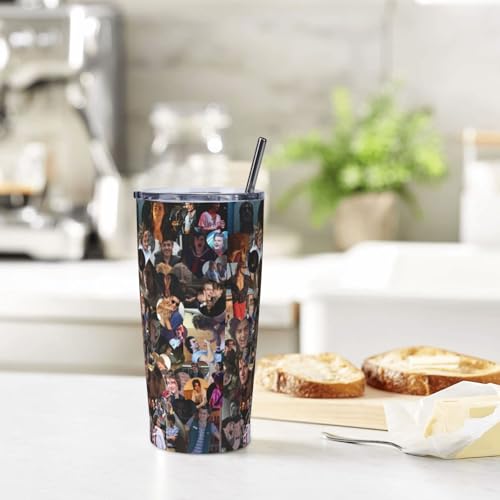 OAEWRE Joe Actors Keery Stainless Steel Mug Insulated Tumbler Coffee Mugs with Lids and Straw Double Wall Vacuum Cup 20oz
