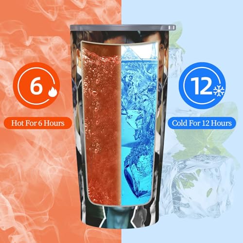 OAEWRE Gong Actors Yoo Stainless Steel Mug Insulated Tumbler Coffee Mugs with Lids and Straw Double Wall Vacuum Cup 20oz