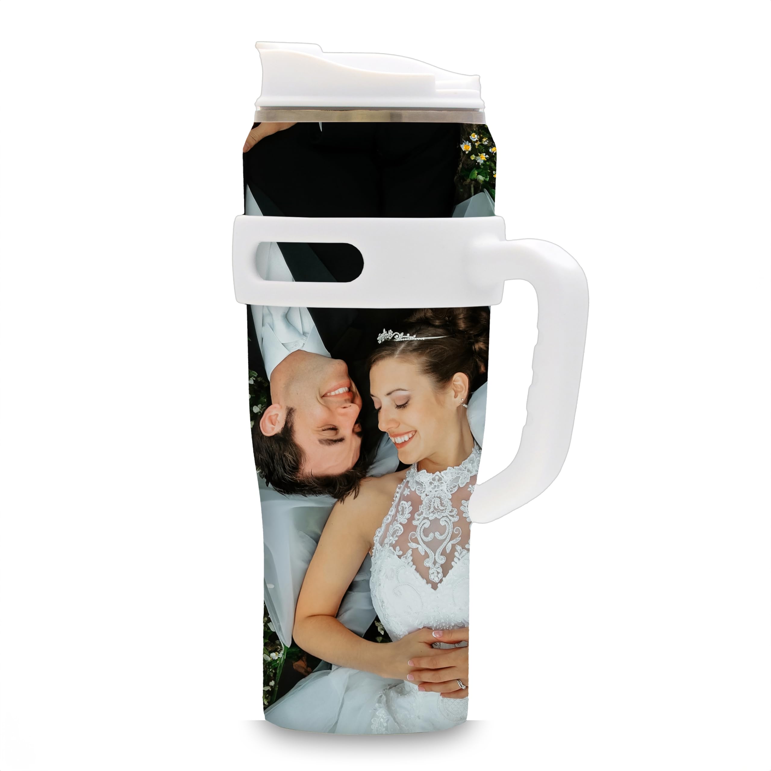 Personal-Prints | Personalized Custom Photo to 40oz Stainless Steel Tumbler | Ideal Gift for Mom, Dad, Grandparents, Families and Housewarming
