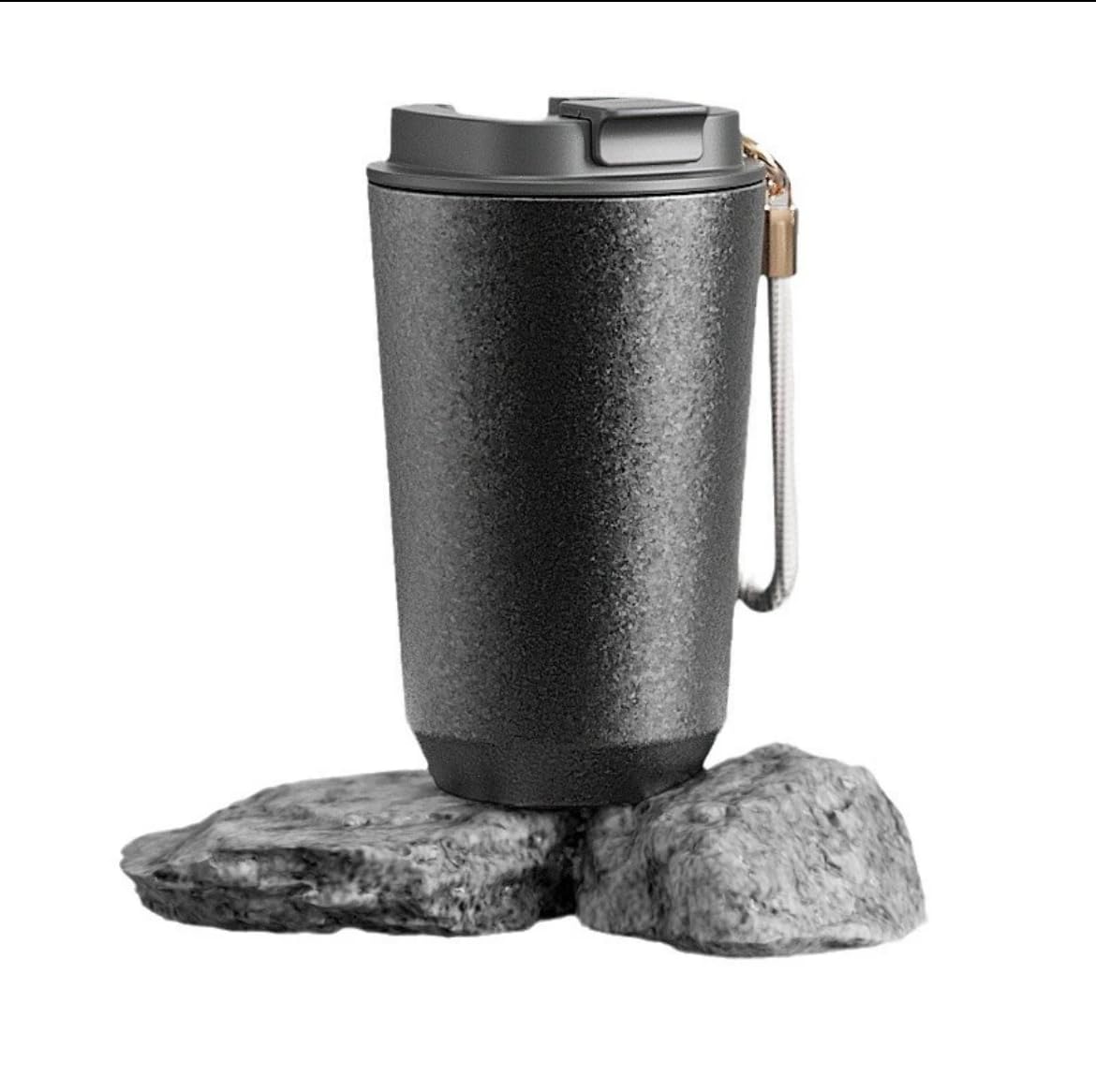 Car Travel Mugs for VW Passat,Titanium Water Bottle Insulated Water Bottle Leak Proof Locking Lid Coffee Cup Journey Essentials Gifts Cups Mugs for Women and Men 480ml,Black 480ml