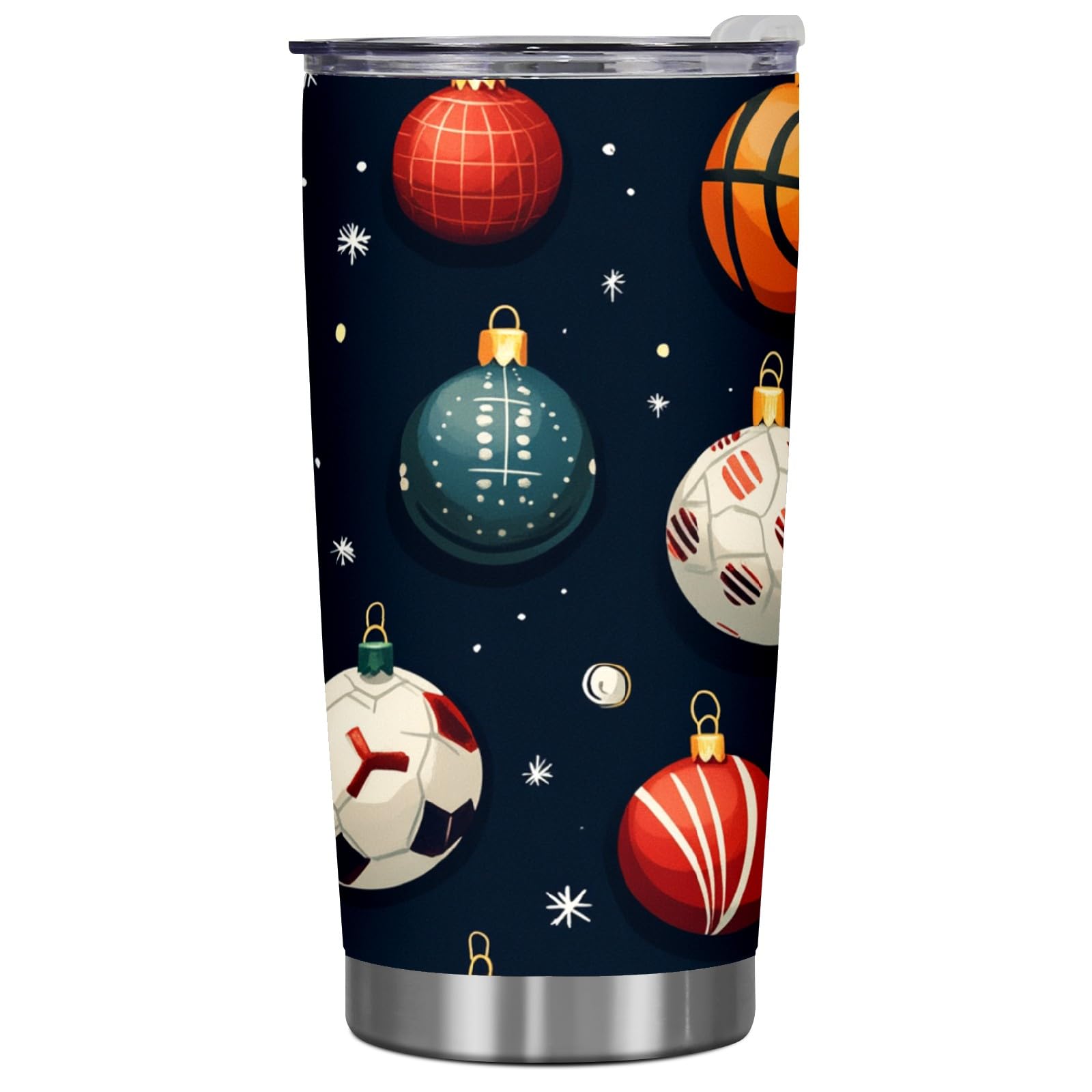 QWEUIOP 20oz Insulated Travel Coffee Mug Sport Christmas Stainless Steel Tumbler with Lid Double Wall Vacuum Coffee Cup For Hot and Cold Drinks14356