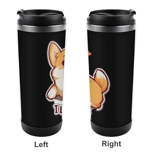 I Like Corgi Dog Travel Coffee Mug Reusable Insulated Drinking Cup with Lid for Home Outdoor Works 13 Oz