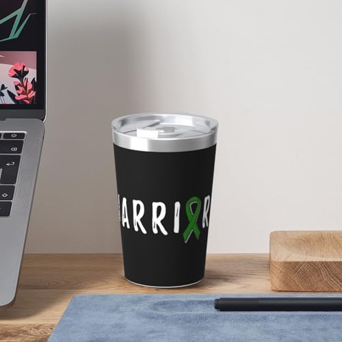 12oz Tumbler Warrior Liver Cancer Awareness Stainless Steel Cup With Straw And Lid Spill Proof Bulk Double Wall Vacuum Reusable Water Tumblers For Cold Hot Drink