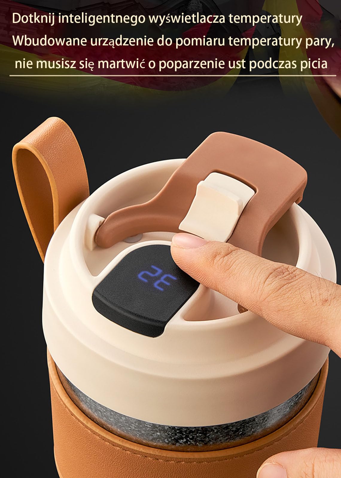 17oz Titanium Coffee Tumbler, Vacuum Insulated Travel Mug Spill Proof with Sliding Lid Reusable, for Hot and Cold Drinks