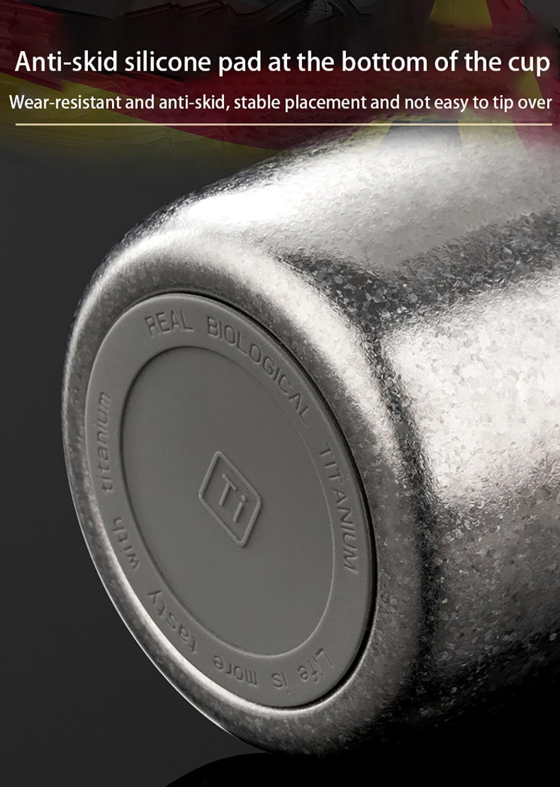 17oz Titanium Coffee Tumbler, Vacuum Insulated Travel Mug Spill Proof with Sliding Lid Reusable, for Hot and Cold Drinks