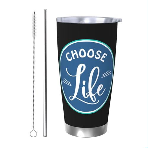 JIESAJ Pro Life Logo Insulated Tumbler 20oz Insulated Tumbler For Men Woman'S