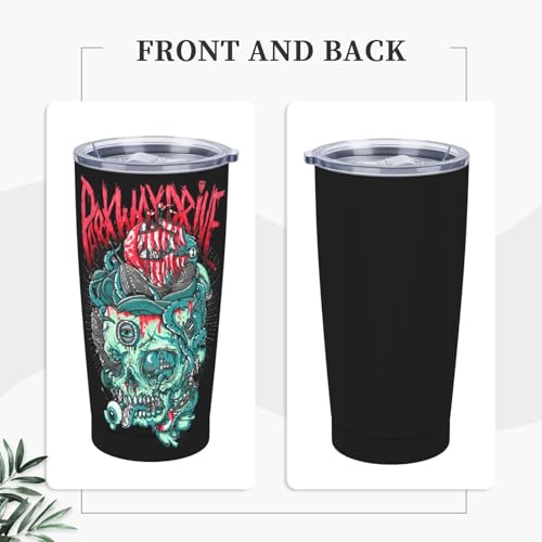 HIKTIEK Parkway Musics Drive Stainless Steel Insulated Car Sippy Cup With Lid Travel Mug for Cold Hot 20 oz