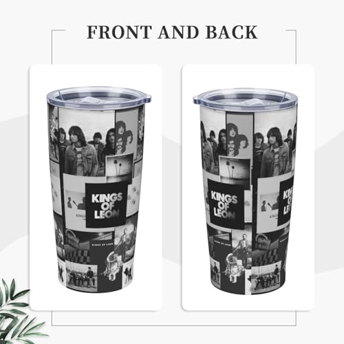HIKTIEK Kings Rock Of Leon Band Stainless Steel Insulated Car Sippy Cup With Lid Travel Mug for Cold Hot 20 oz