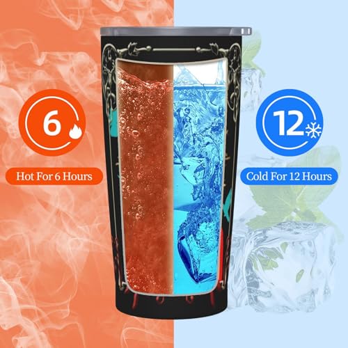 HIKTIEK Halseys Stainless Steel Insulated Car Sippy Cup With Lid Travel Mug for Cold Hot 20 oz