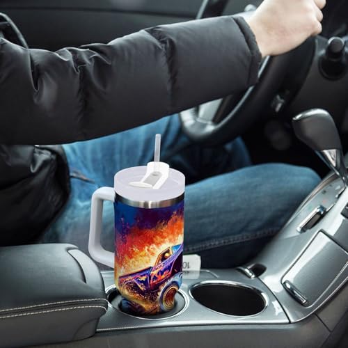 RPLIFE Monster Truck Stainless Steel Cup, Insulated Cups with Lids, Tumblers for Women