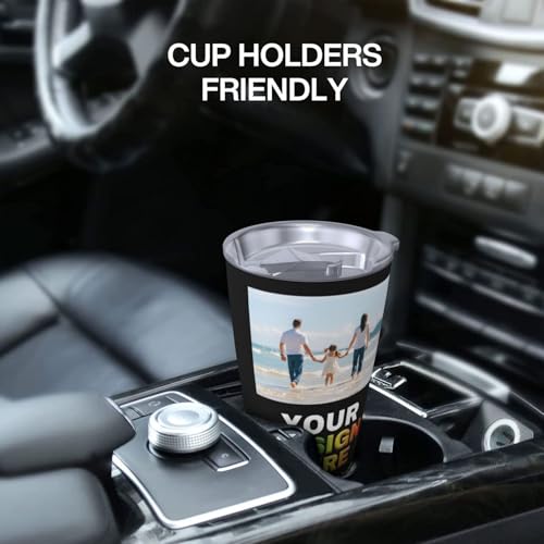 Personalized Custom Tumbler with Your Name Photo Text Customized Stainless Steel Coffee Travel Mug with Lid and Straw Custom Cups for Men Women Home 20oz Personalized Birthday Gifts